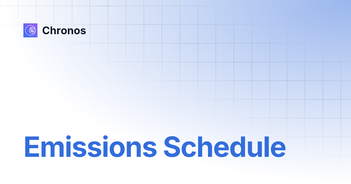 Emissions Schedule | Chronos