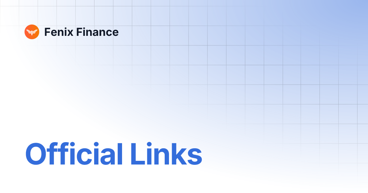 Official Links | Fenix Finance